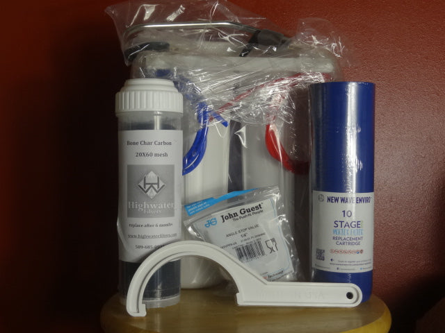 Double Under counter water filter with 1 Bone Char and 1 Premium Plus ...