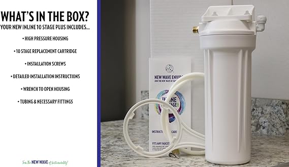 10 Stage Premium Plus Inline Under Counter Water Filter System (New Wa ...